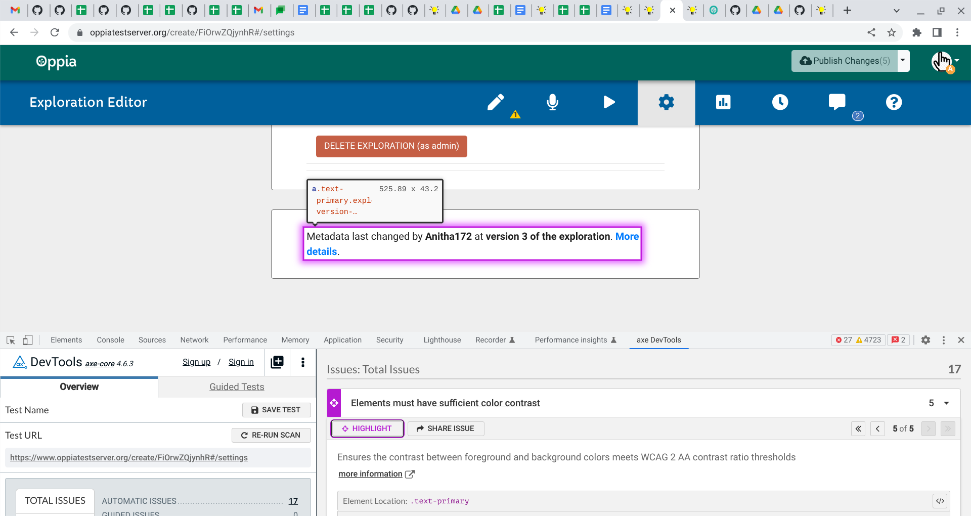 Bug Accessibility Issues Observed In Settings Page Of Exploration Editor · Issue 18031