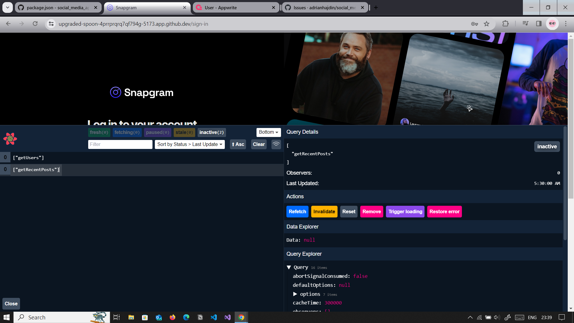 Issue during Running · Issue #1 · adrianhajdin/social_media_app · GitHub