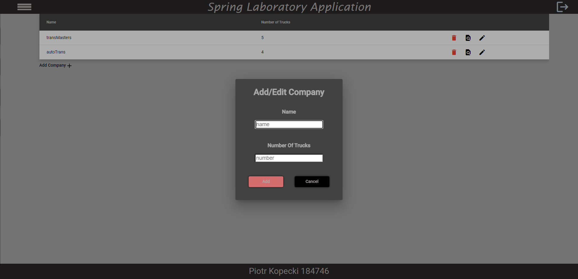 GitHub - PiotrKopecki/AngularLaboratoryUI: UI for spring laboratory