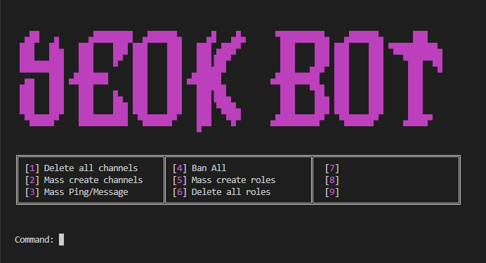 Github Eyerockk Yeok Python Discord Nuker A Very Fast Easy And Simple Nuker