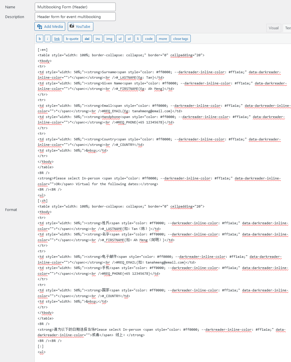 Multibooking form multi-language not displaying properly · liedekef events-made-easy ...