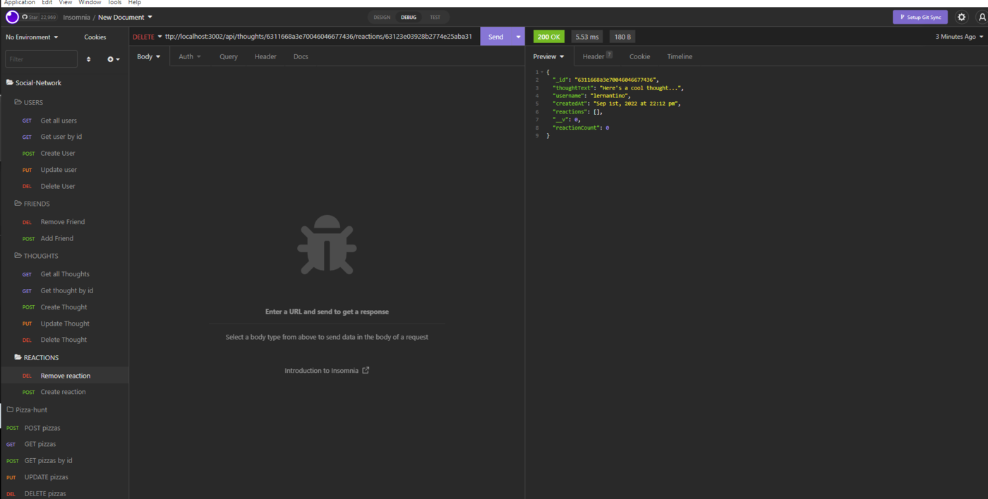 GitHub - rturner1220/Social-Network-API