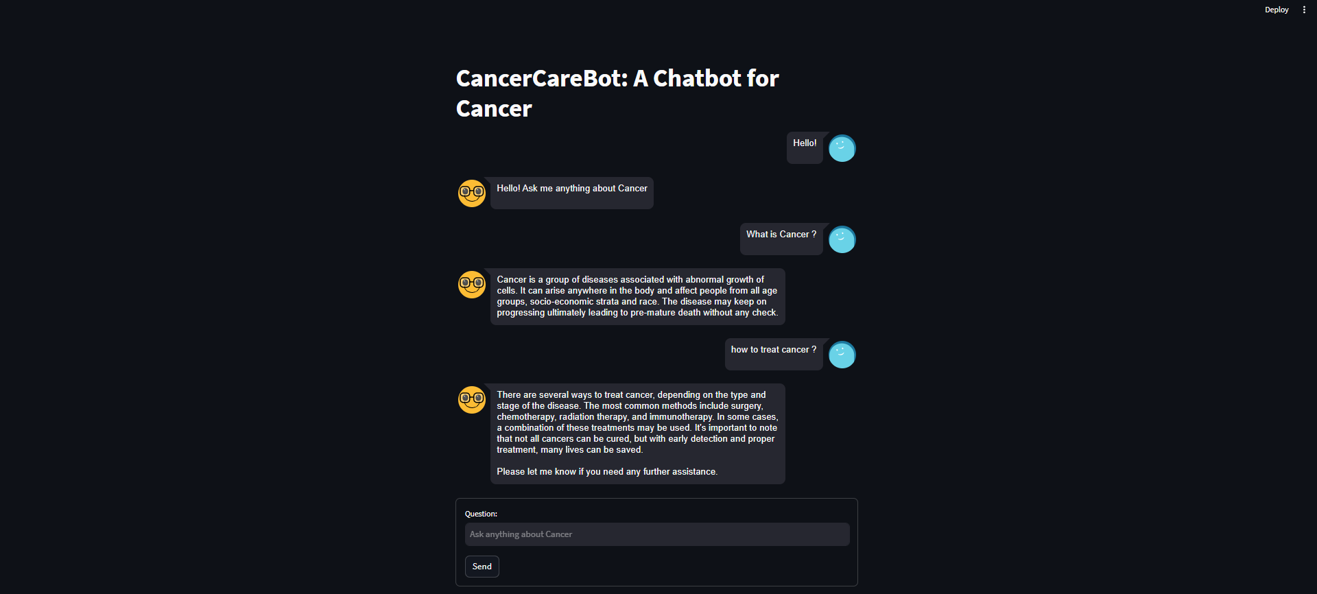 GitHub - YugantGotmare/CancerCareBot_A-Chatbot-for-Cancer