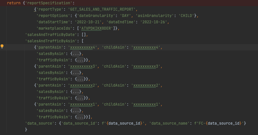 [BUG] [SP-API] [Issue] GET_SALES_AND_TRAFFIC_REPORT don't show daily Granularity per Asin ...