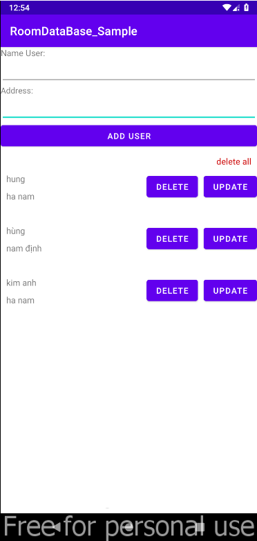 GitHub - HungTk3110/RoomDatabase_Sample