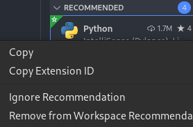 extensions ignored from workspace recommendations can't be retrieved anymore · Issue #191848 ...