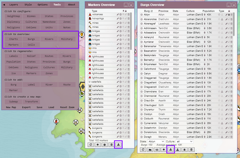 Markers export in .csv coordinates do not match Burgs coordinates ...