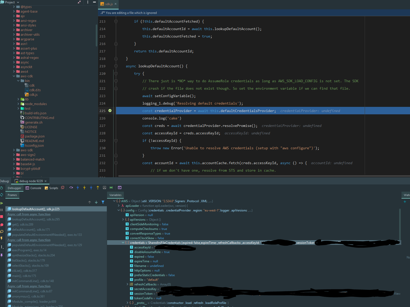 Cdk List Stuck On Resolving Default Credentials · Issue 3973 · Awsaws