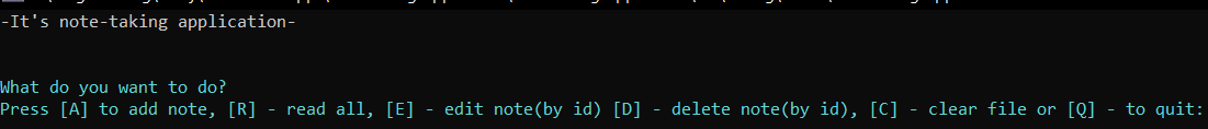 GitHub - AndrewPopesku/Note-taking-Application: The console app for ...