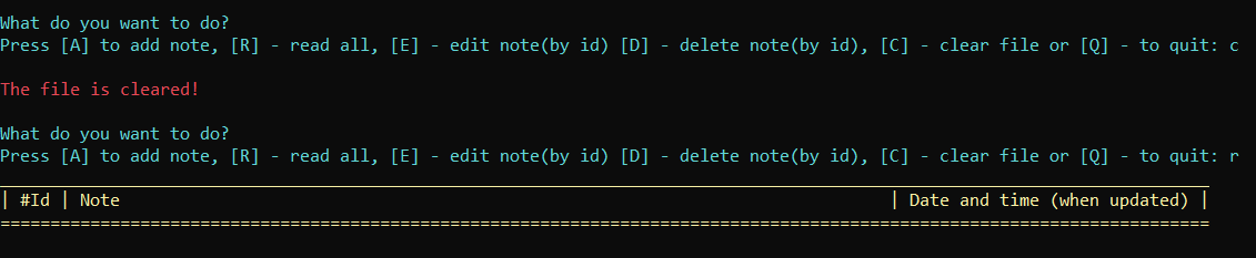 GitHub - AndrewPopesku/Note-taking-Application: The console app for ...