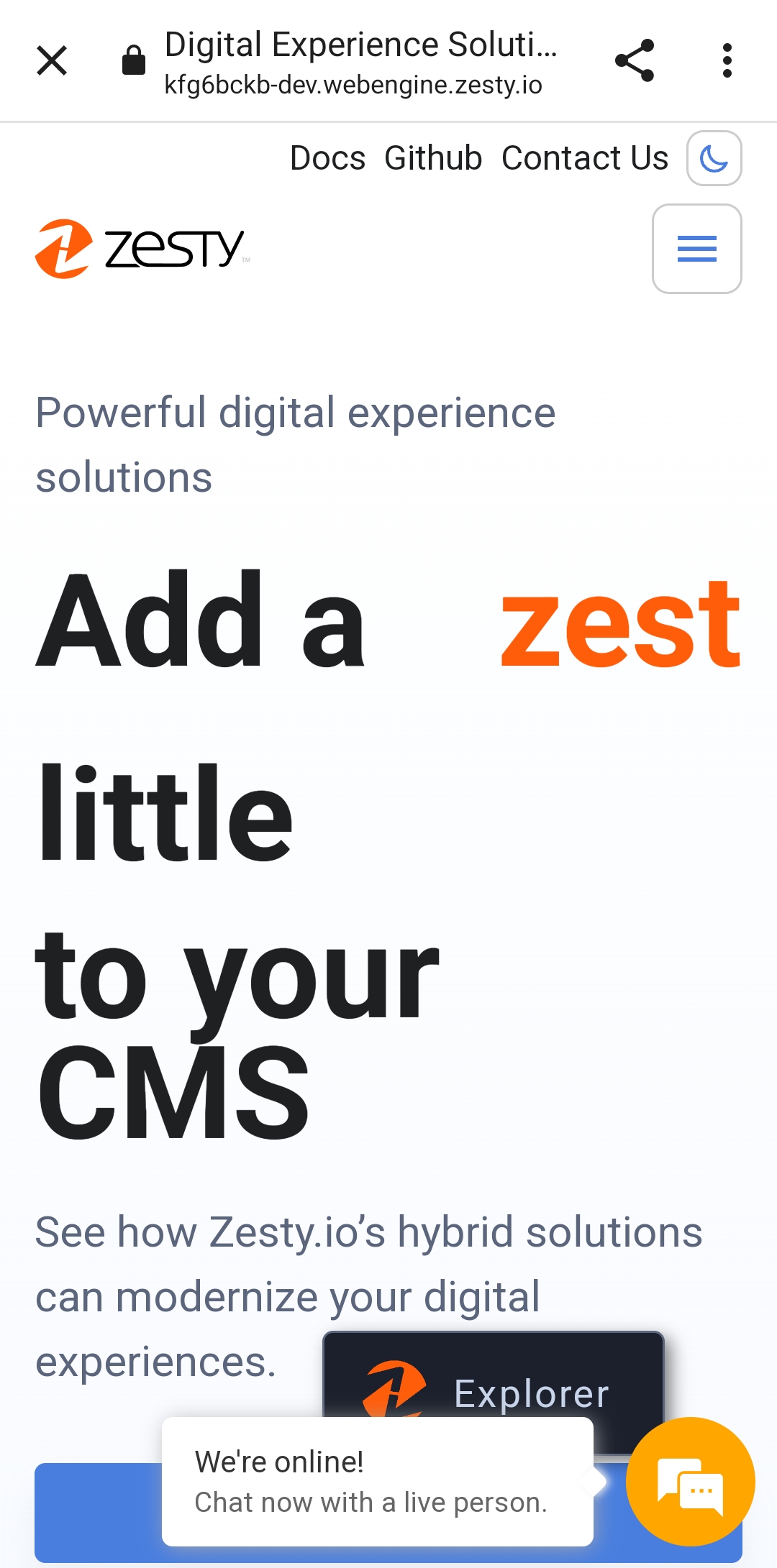 Mobile Solutions Page Fix Header · Issue 200 · Zesty Iowebsite · Github 