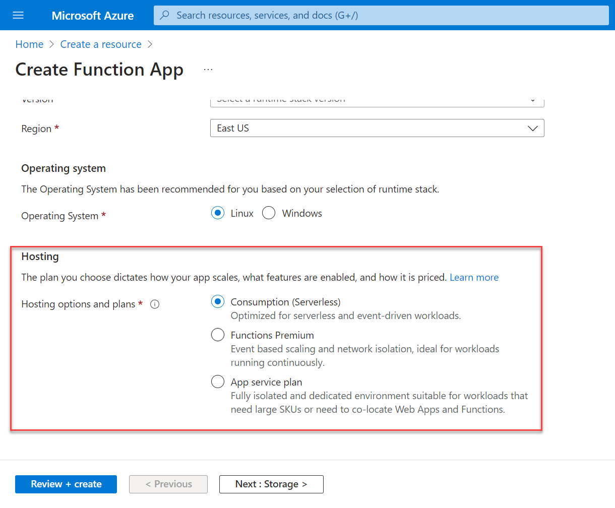 Lab 07 - Select Hosting is part of the Basics tab · Issue #675 · MicrosoftLearning/AZ-204 ...