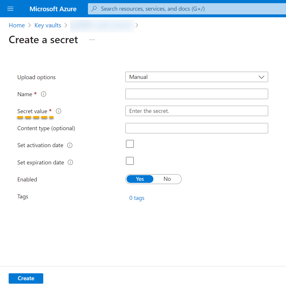 Lab 07 - Create a secret, specify Secret Value instead of Value · Issue #676 · MicrosoftLearning ...