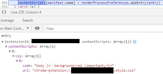 Chrome extensions: Content script css does not appear to be loaded ...
