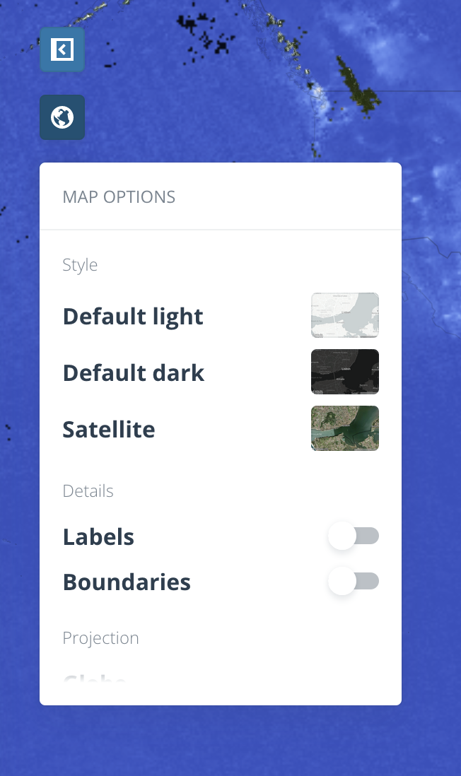 Add support for reference information on map (coastlines, place labels ...