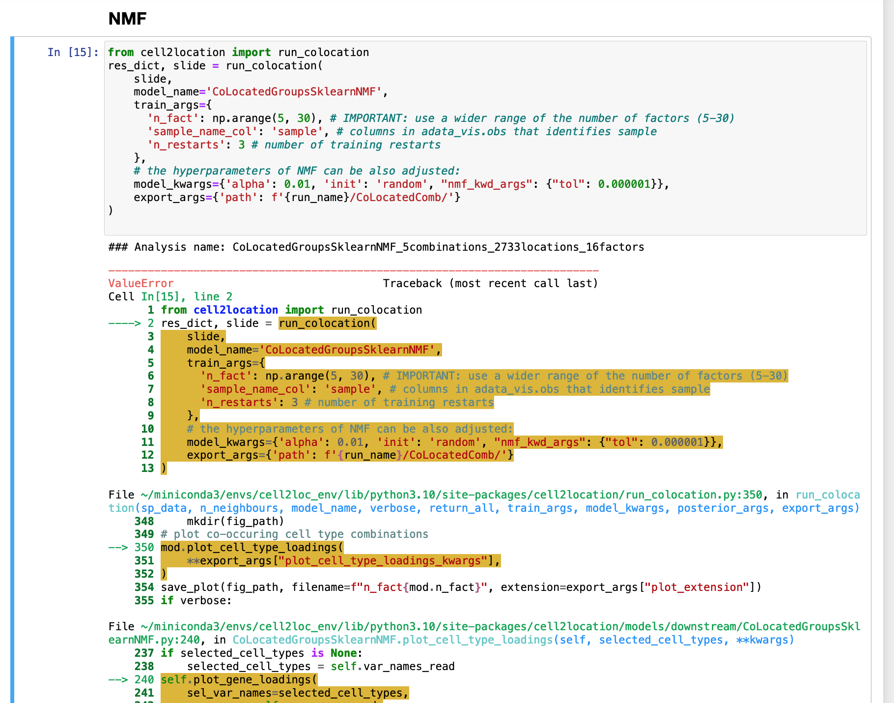 Error in row clustering of run_colocation clustermap · Issue #272 · BayraktarLab/cell2location ...