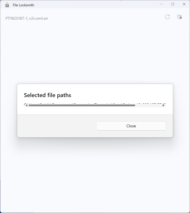 File Locksmith Path Scrollbar Blocks Path Text · Issue 26489 · Microsoftpowertoys · Github 