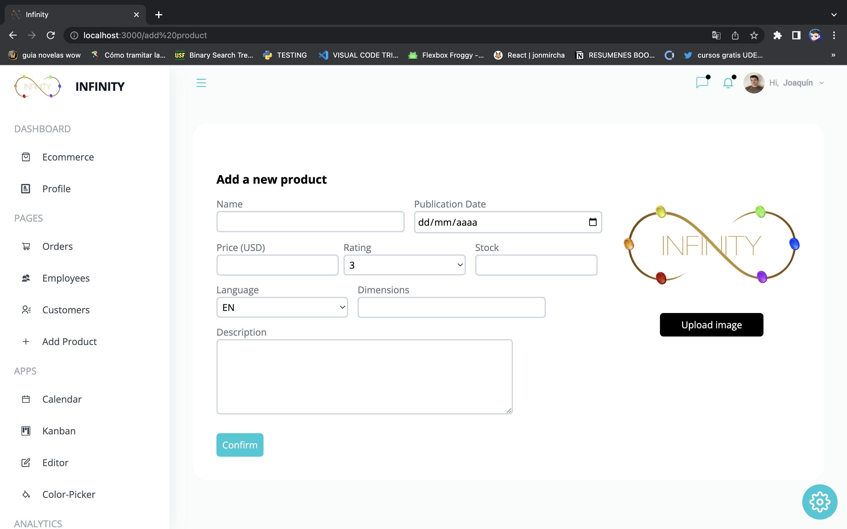 Github Gioacchinogioffre Infinity Mobile App