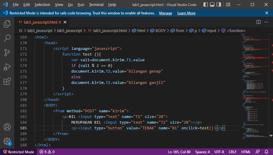 Github Rinoatibamanlab5javascript
