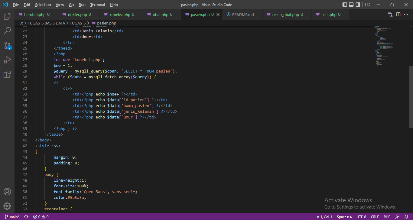 Github Rinoatibaman Tugas 5