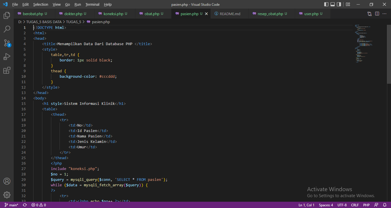 Github Rinoatibaman Tugas 5
