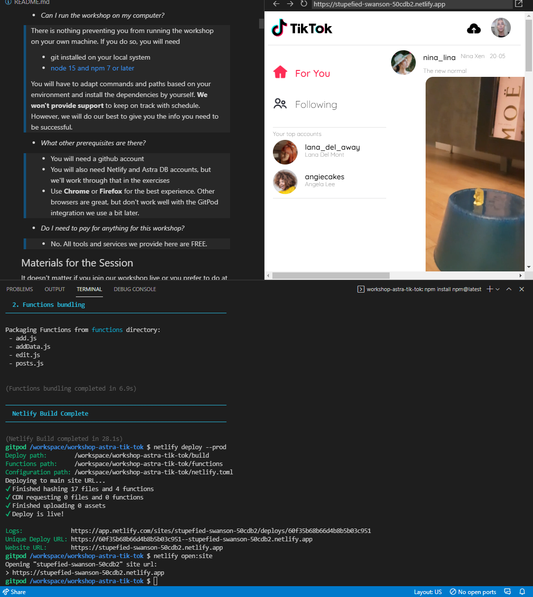 [HW] Cira Foster · Issue #174 · datastaxdevs/workshop-social-media-tiktok · GitHub