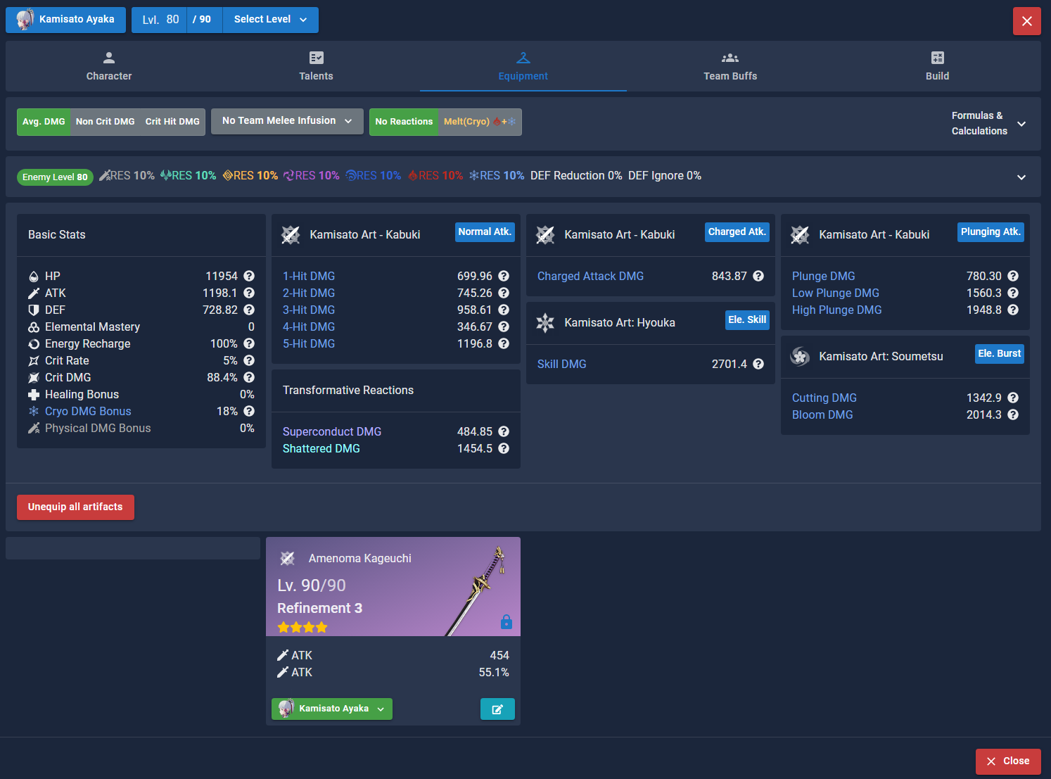 Add artifact placeholders to equipment tab w/extra functionality · Issue #267 · frzyc/genshin ...