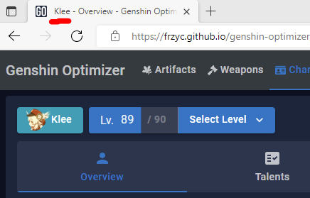 Bug: page title does not update when swapping characters · Issue #408 · frzyc/genshin-optimizer ...