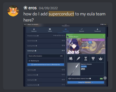 Add a quick button to enable Superconduct · Issue #561 · frzyc/genshin-optimizer · GitHub