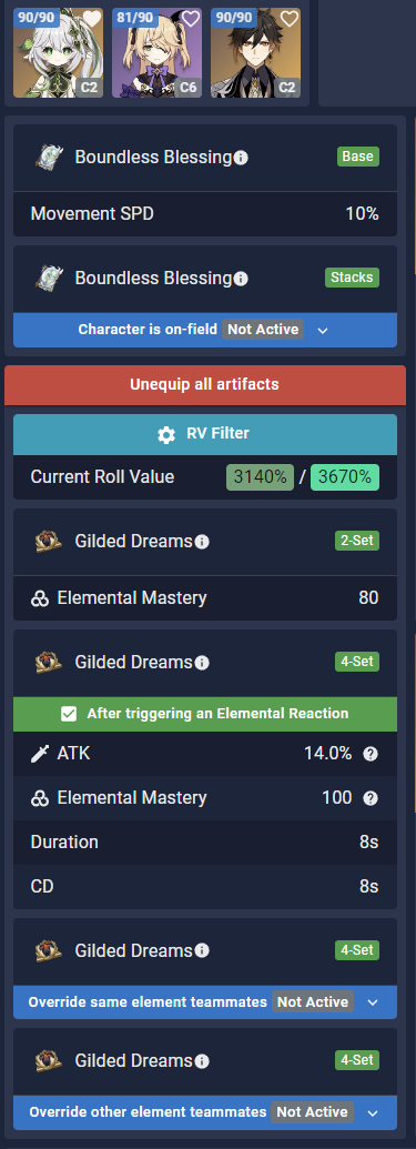 Gilded Dreams 4 Set Bonus Doublingtripling Up If Teammates Are Already