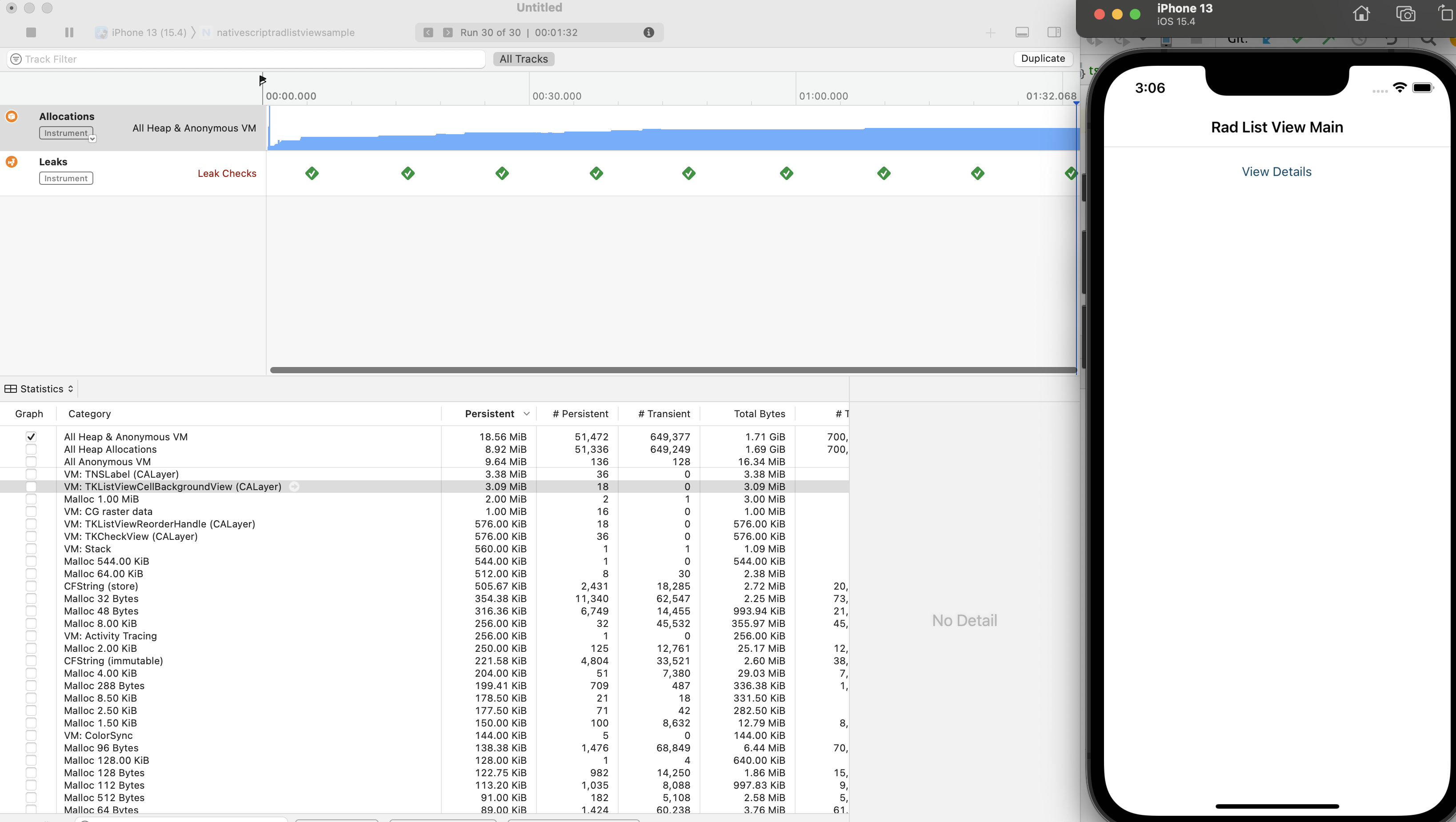 Memory allocation keeps increasing in Nativescript RadListView · Issue #9953 · NativeScript ...