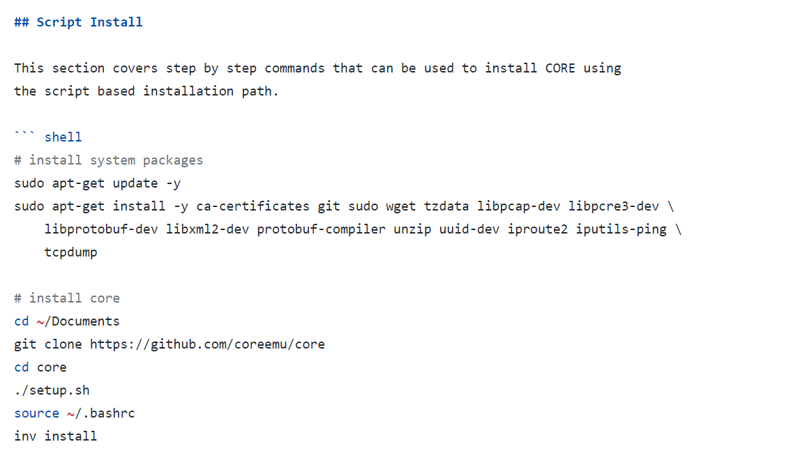 [BUG]About installation · Issue #777 · coreemu/core · GitHub