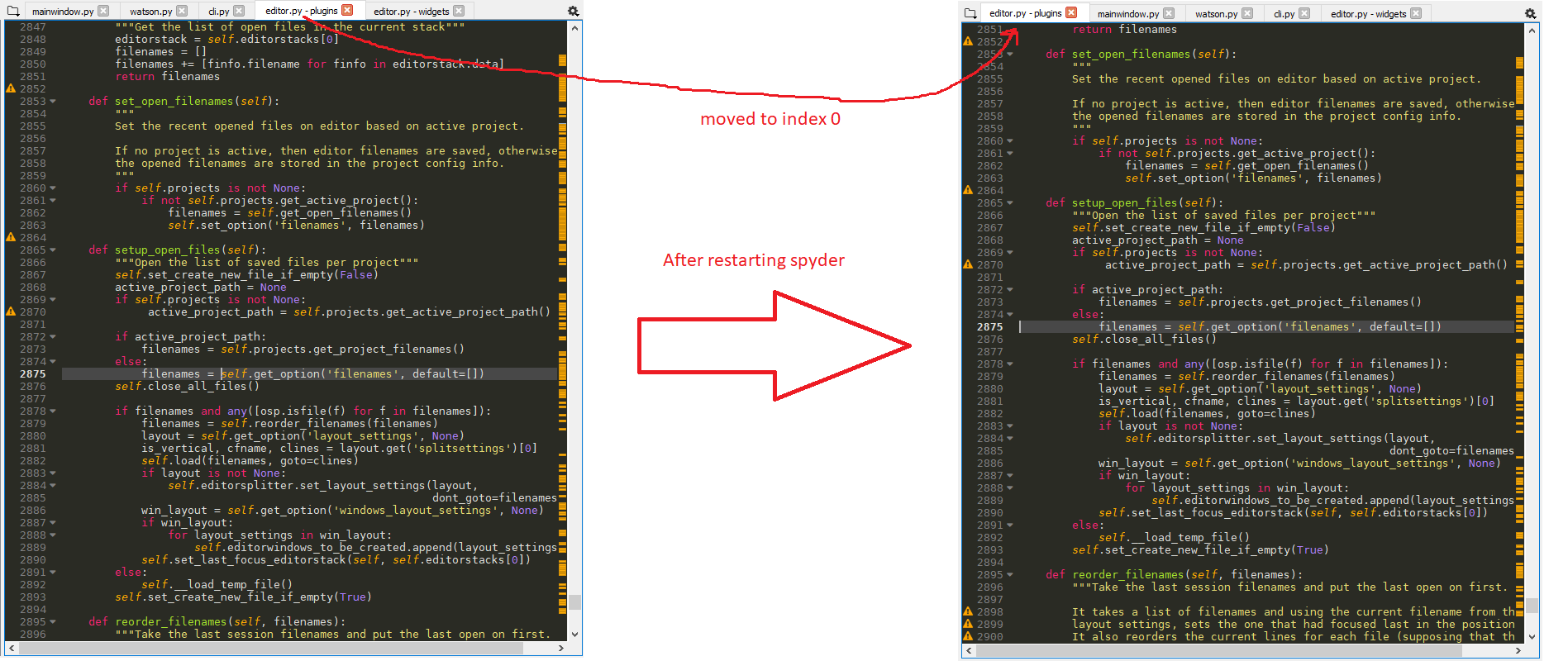 Outline explorer not synchronized at startup · Issue #7338 · spyder-ide ...