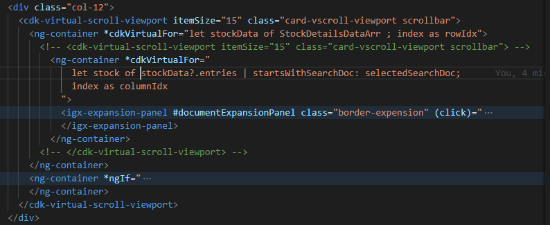 Nested cdkVirtualFor in cdk-virtual-scroll-viewport · Issue #322 ... Nested cdkVirtualFor in cdk-virtual-scroll-viewport · Issue #322 ...
