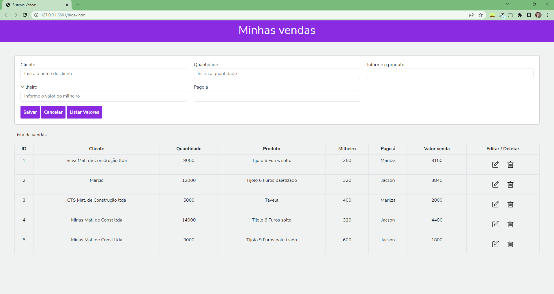 GitHub - JoaoMaccari/Sistema-Empresarial: Crud para armazenar vendas e realizar listagem de dados