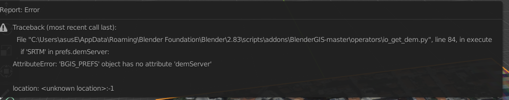 ERROR : Cannot reach OpenTopography web service · Issue #296 · domlysz/BlenderGIS · GitHub