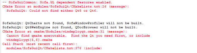 Sofa.GUI.Qt: Qt5WebEngine not found, QDocBrowser will not be built. · sofa-framework sofa ...
