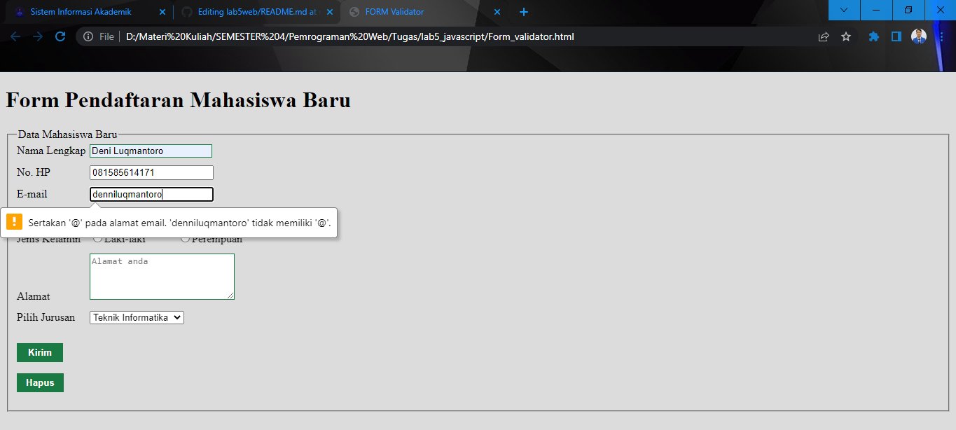 GitHub - DeniLuqmantoro/lab5web