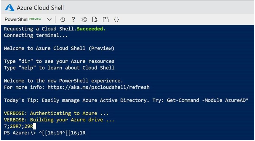 Occasionally CPR codes appear in cloudshell · Issue #26996 · dotnet/runtime · GitHub