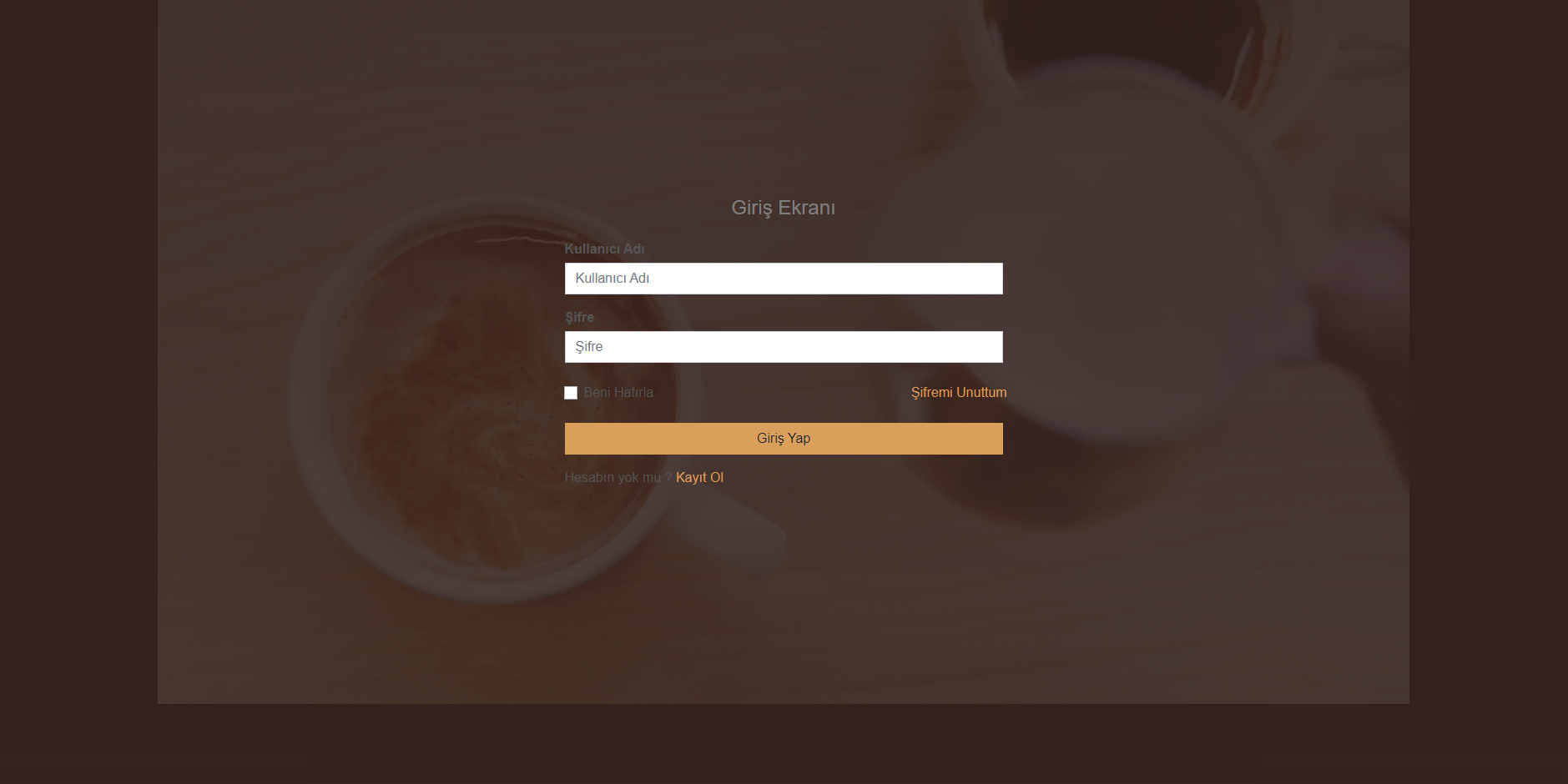GitHub - mertdemirtez/Site_CafeOrder: Computer Engineering 2nd year WEB studies