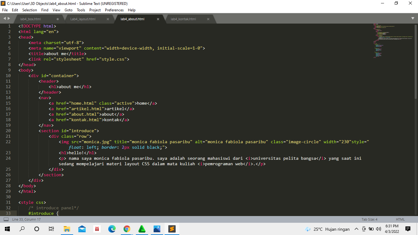 GitHub - monicafabiolapasaribu/Lab4Web