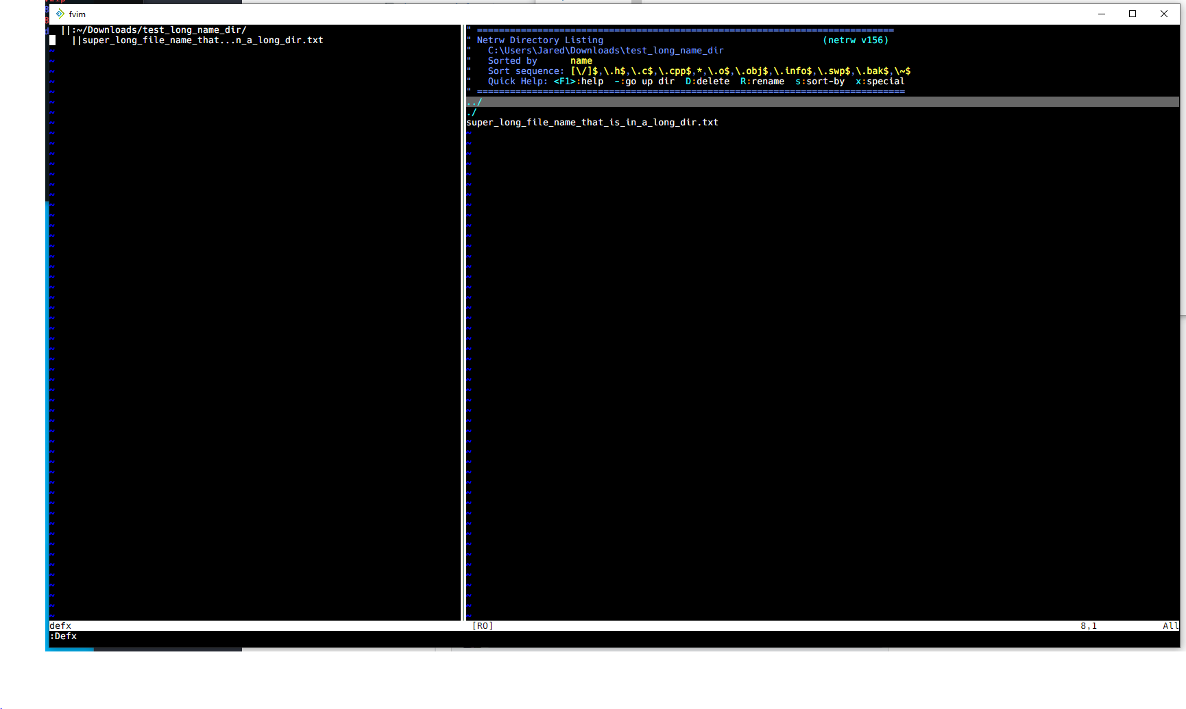 Long Filenames Are Truncated · Issue #156 · Shougo/defx.nvim · GitHub