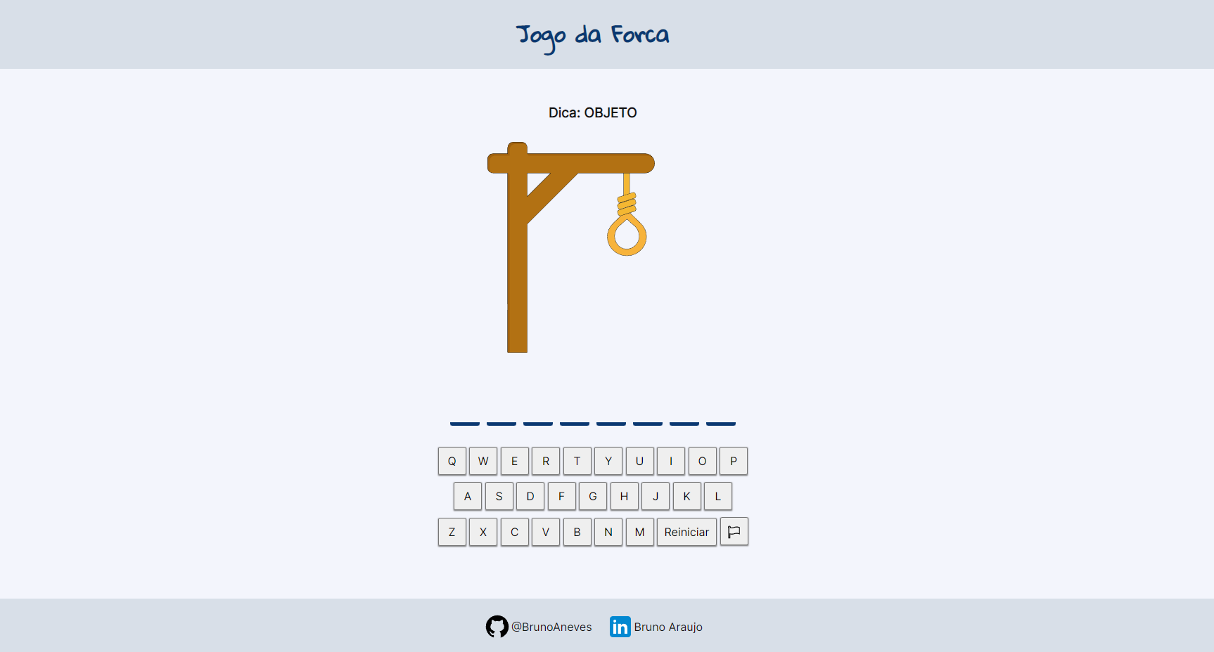 GitHub - BrunoAneves/Challenge-ONE-Sprint-02: Jogo da Forca