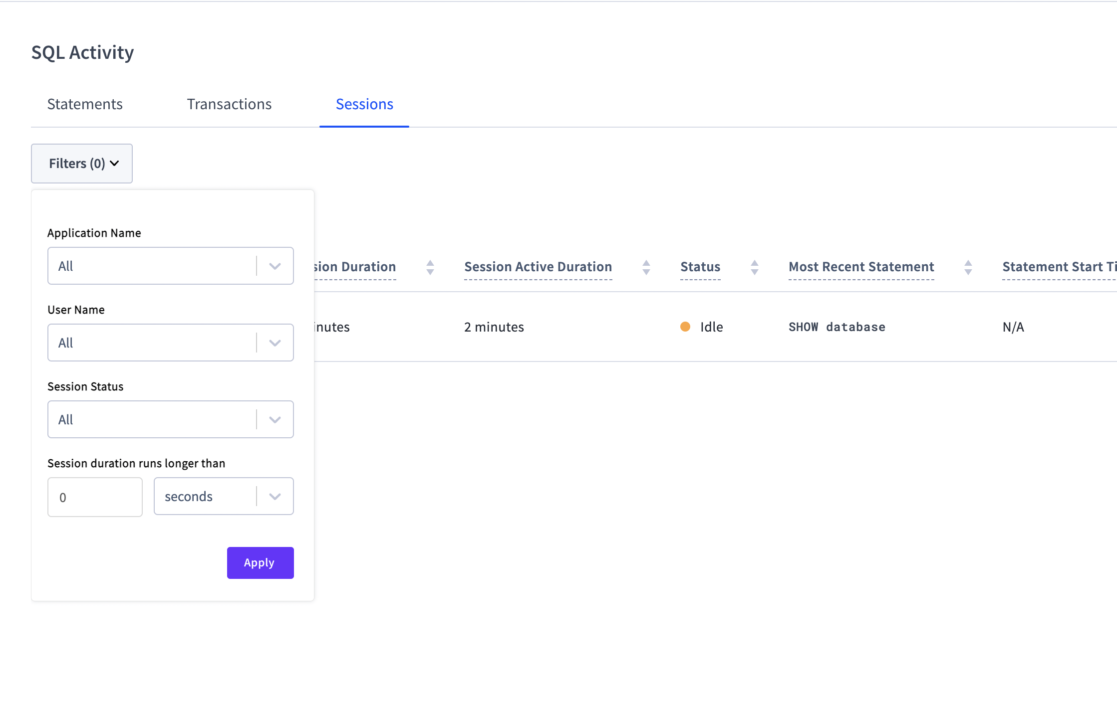 Ui Column Picker Filter Cut Off On Sessions Overview Page · Issue 91202 · Cockroachdb