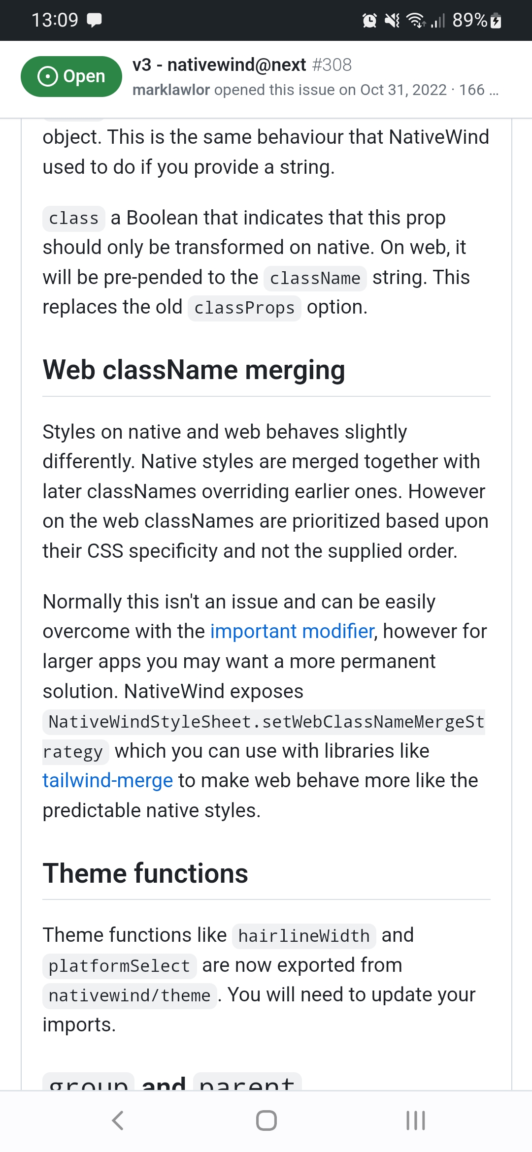 How to use merge strategy for web in v3? · Issue #449 · nativewind/nativewind · GitHub