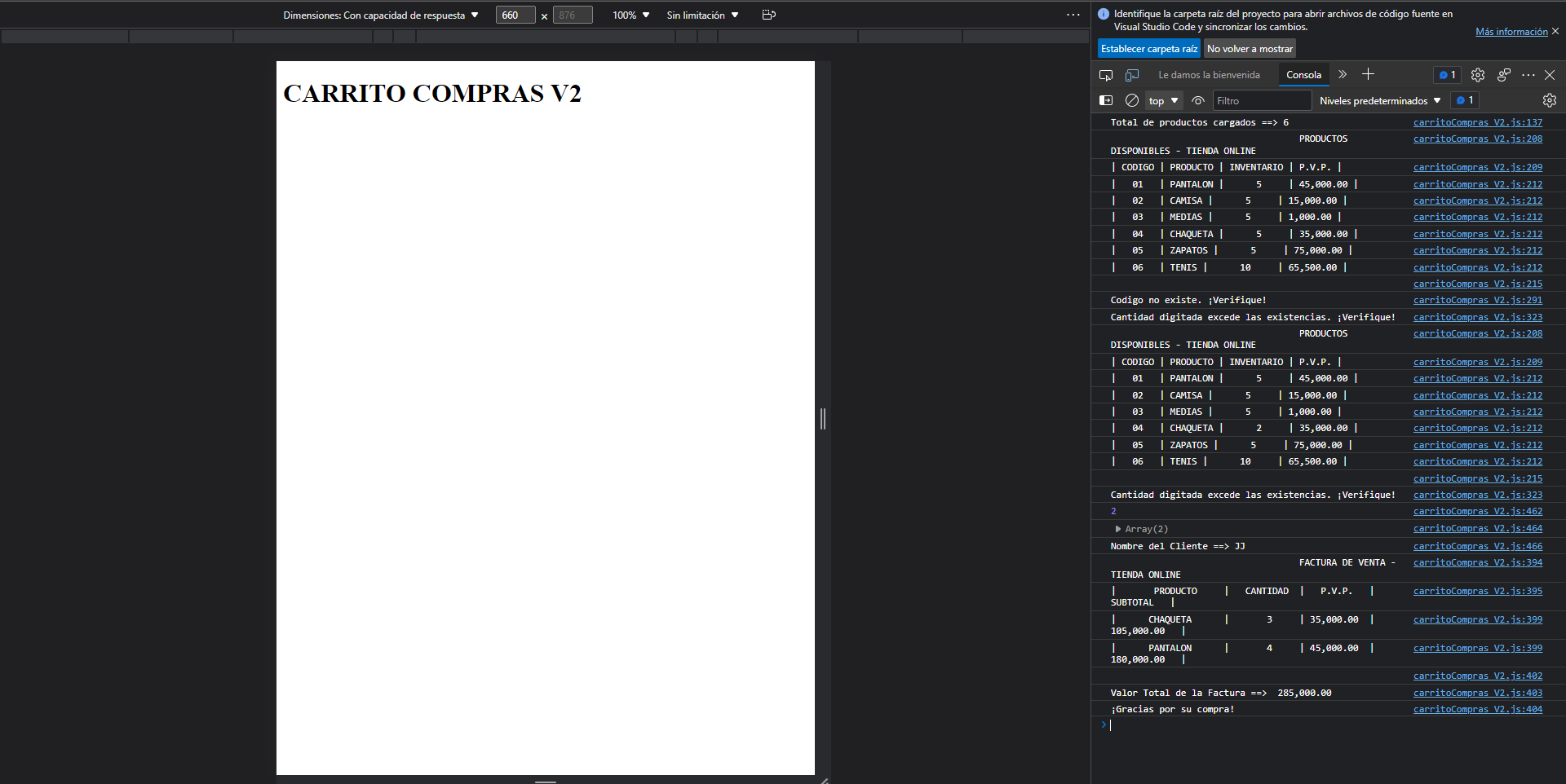 GitHub - pamoncadacas/CARRITO-DE-COMPRAS-VERSIONES
