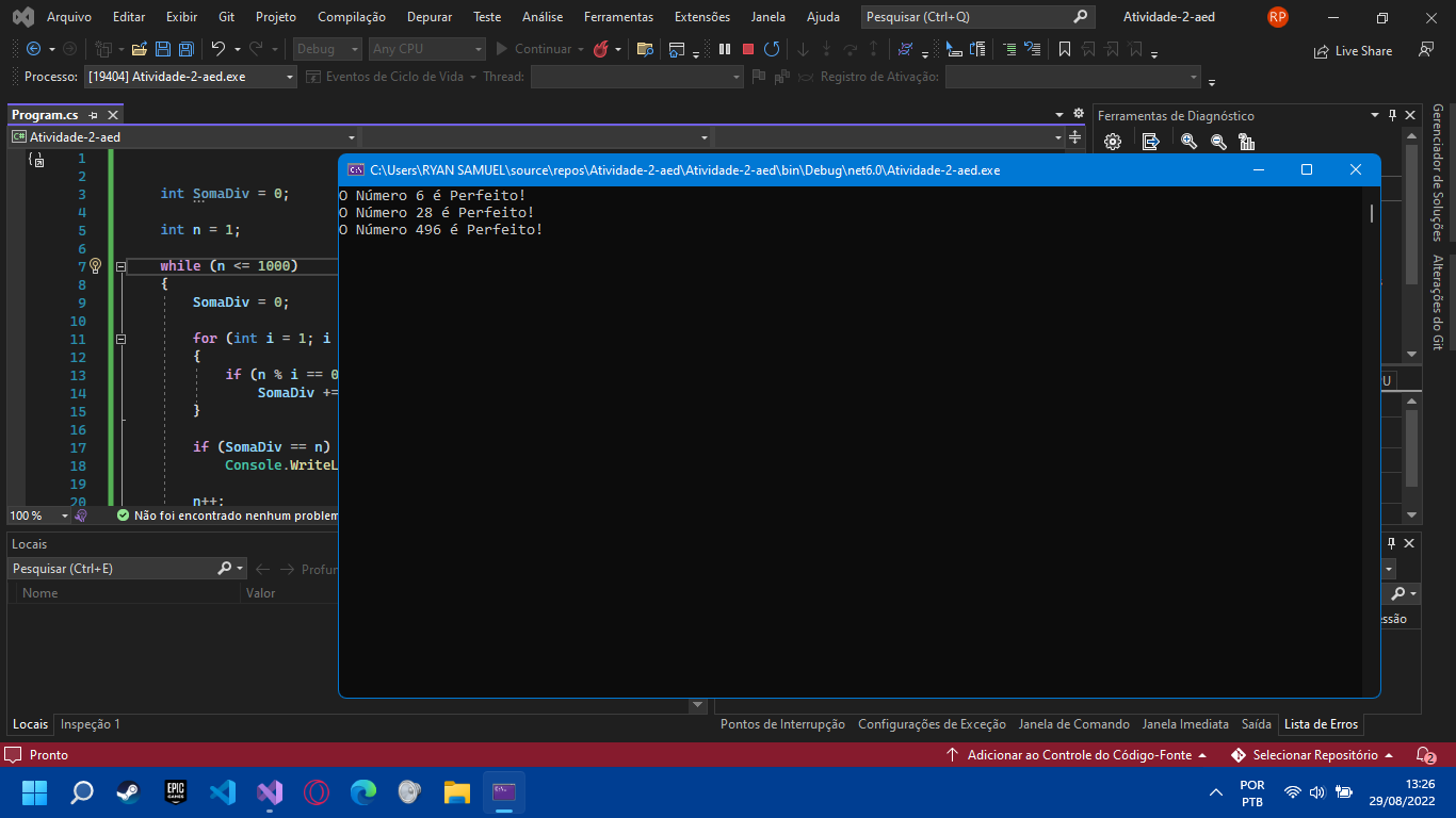Perfeito · Issue #11 · AED-PCO/lab-aed-pco-2022-2-Ryansmp · GitHub
