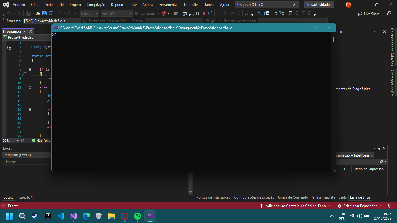22Return Prova1º · Issue #20 · AED-PCO/lab-aed-pco-2022-2-Ryansmp · GitHub
