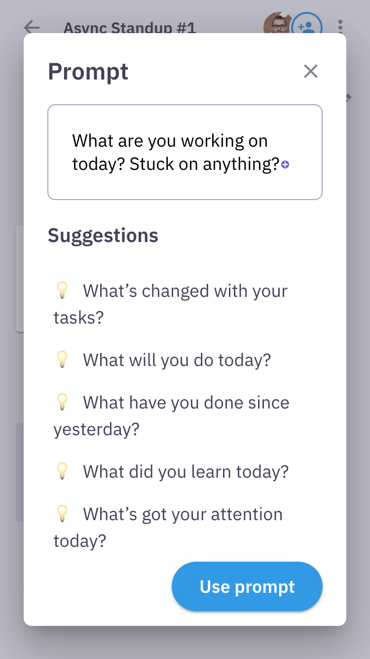 feat(standups): Editable Prompt within meeting by jmtaber129 · Pull ...