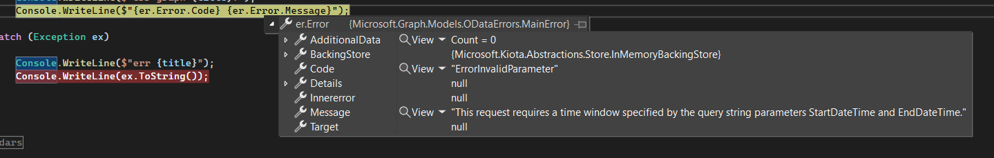 Not able to call CalendarView Delta · Issue #1860 · microsoftgraph/msgraph-sdk-dotnet · GitHub